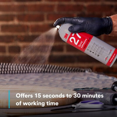 3M™ Multi-Purpose Spray Adhesive 27, Clear 16fl oz | LPM Systems