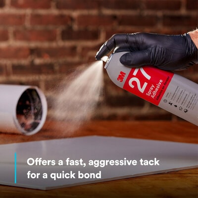 3M™ Multi-Purpose Spray Adhesive 27, Clear 16fl oz | LPM Systems